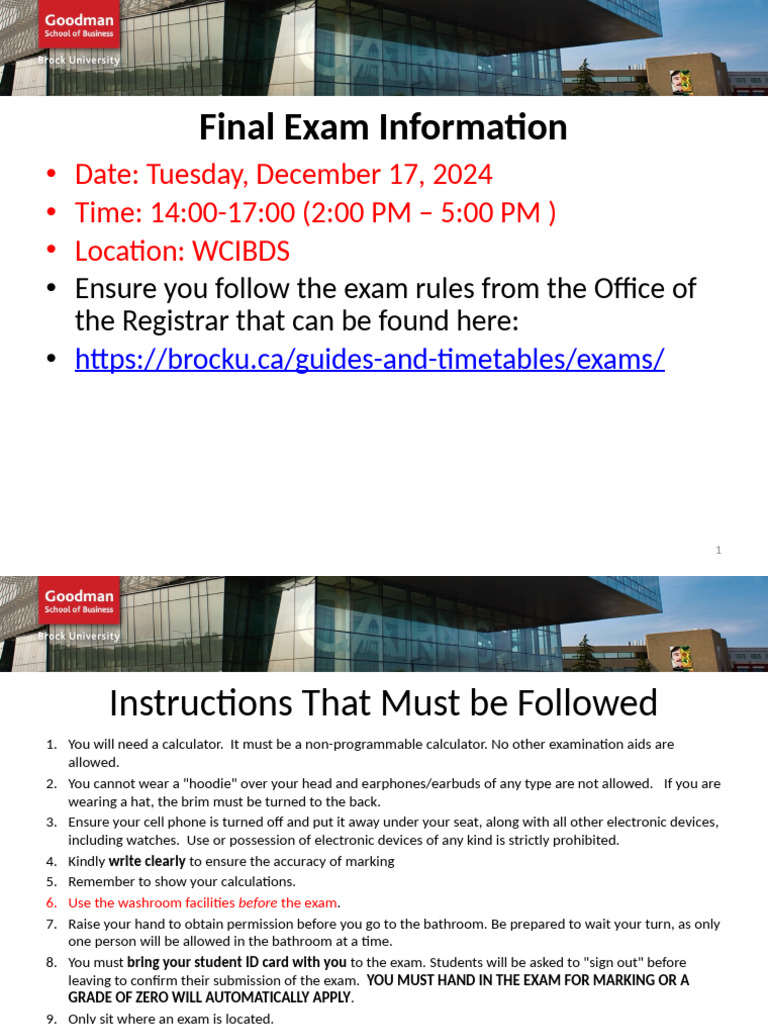 Final Exam Guidelines for ACTG 1P91 | PDF | Academic Dishonesty