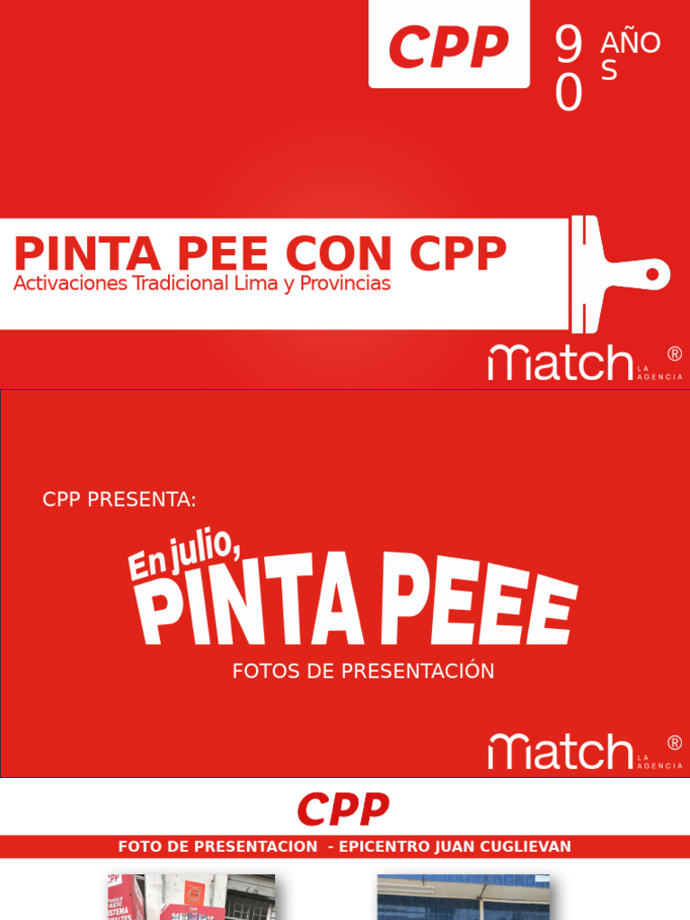 3ra Activacion - PPT Pinta Pee Con CPP Reporte Fotografico - Juan Cuglievan - Chiclayo | PDF