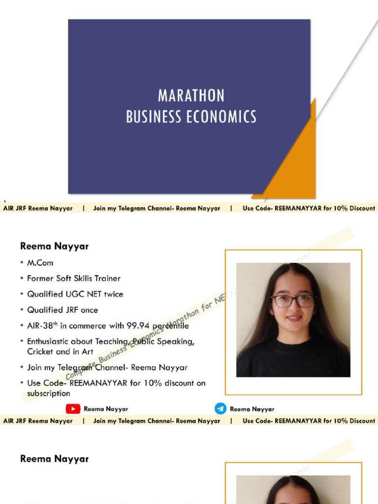 Marathon Business Economics PDF - by Reema Nayyar | PDF