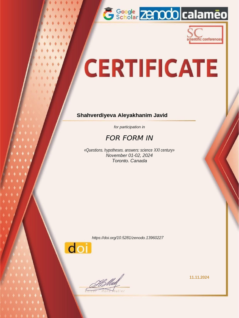 Certificate FORM (1) | PDF