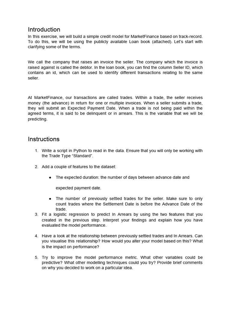 Work Sample Instructions | PDF