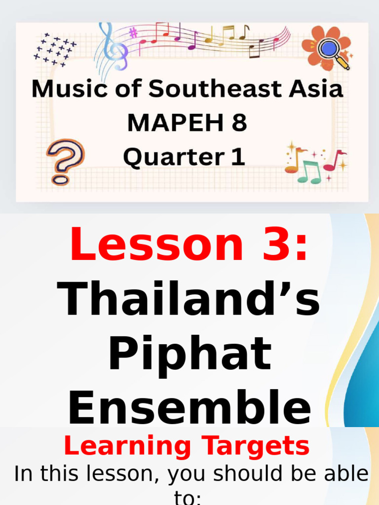 Overview of Thailand's Piphat Ensemble | PDF | Musical Instruments ...