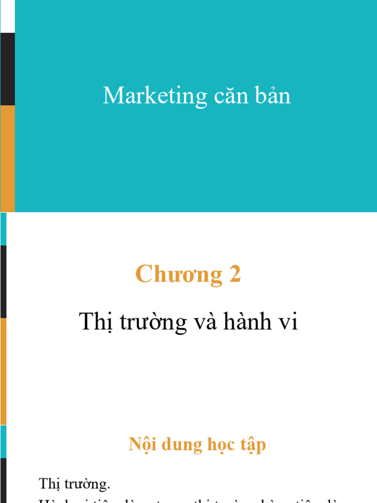 Chương 2 - Market and Consumer Behavior-2 | PDF