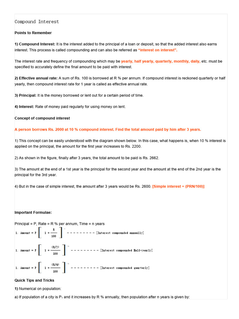 Understanding Compound Interest Basics | PDF | Interest | Compound Interest