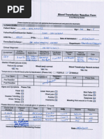 Blood Rection Form | PDF