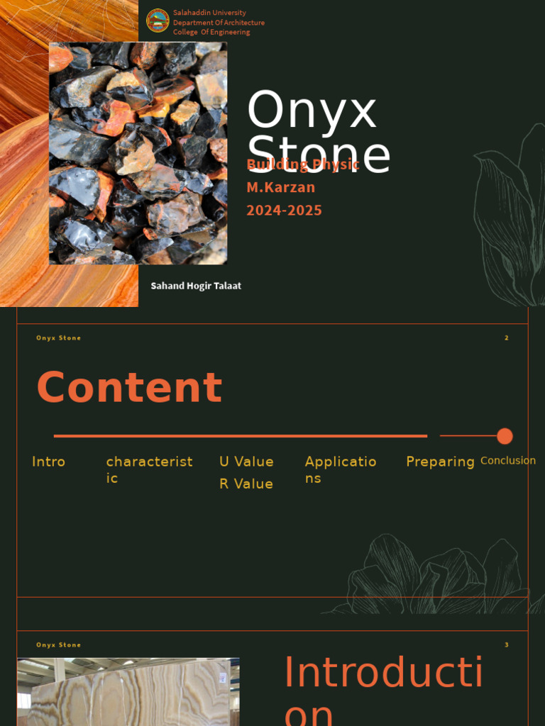 Onyx Stone | PDF | Countertop | Materials