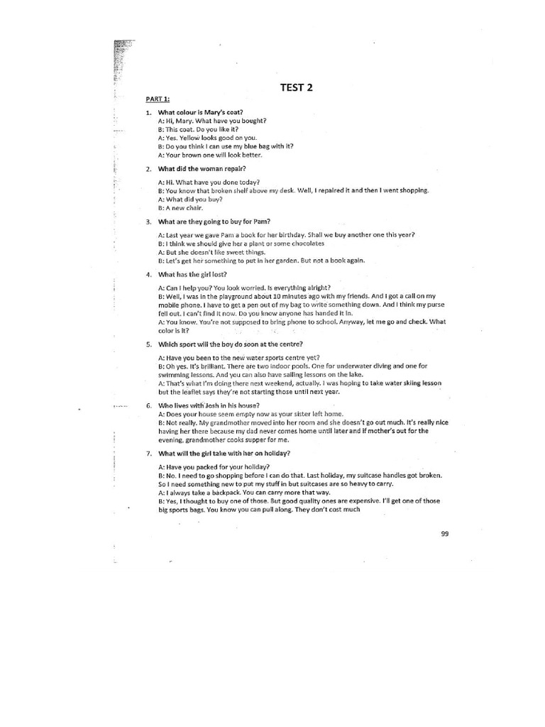 Key and Script Further Practice 2 | PDF