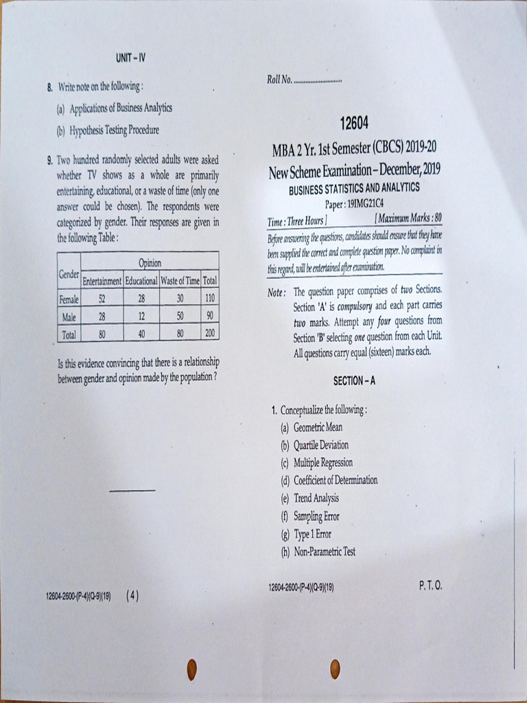 Statistics Papers | PDF
