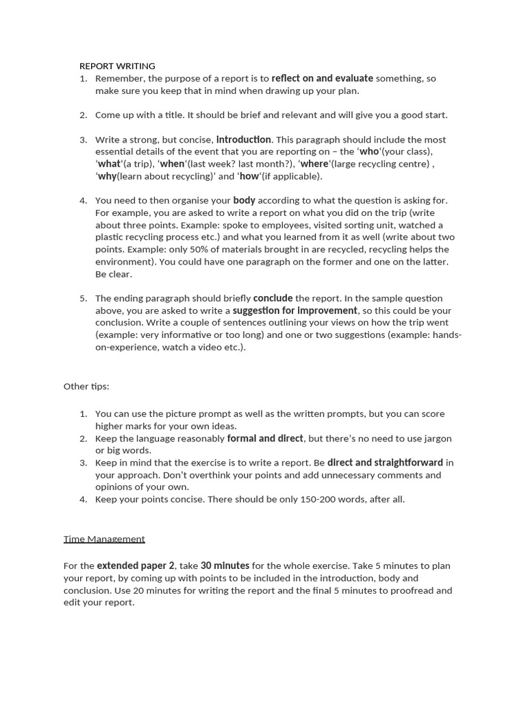 Report Writing | PDF