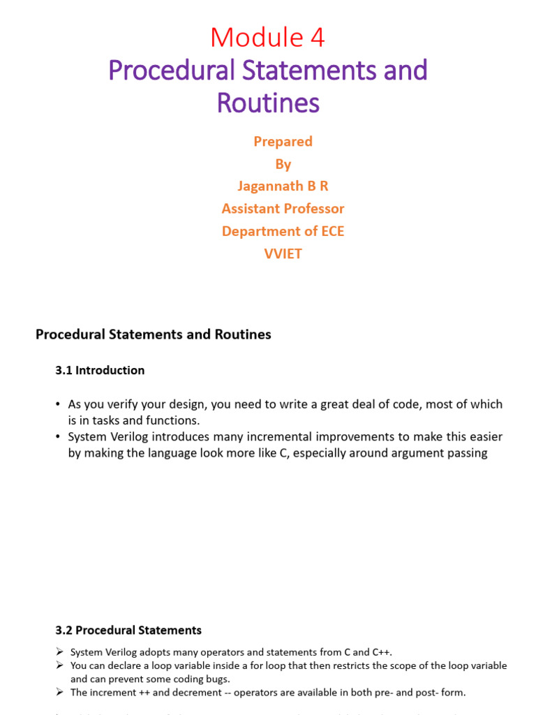 Advanced VLSI Module4 - 241110 - 204053 | PDF | Parameter (Computer Programming) | Computing