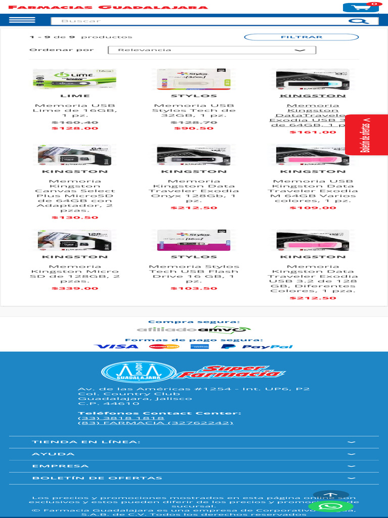Memorias Usb En Farmacia Guadalajara Pdf Equipo De Oficina