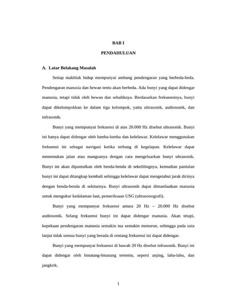 Hewan Pendengar Bunyi Infrasonik | PDF