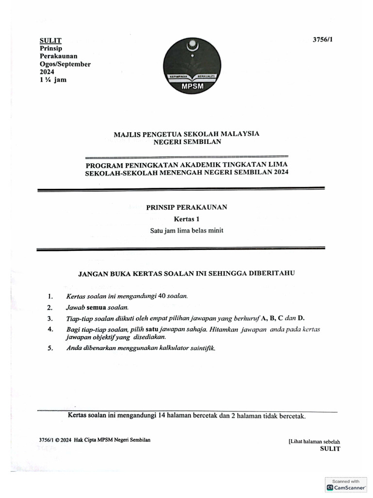 2024 K1 Percubaan PP N9 | PDF