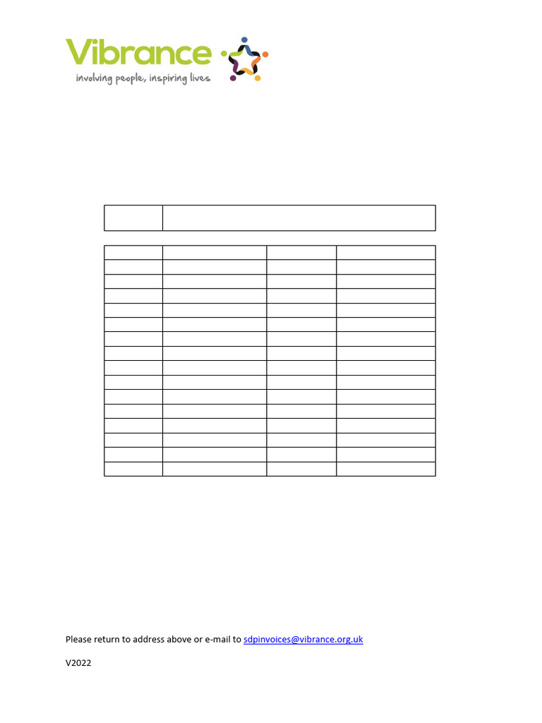 Monthly Timesheet Self-Emp | PDF