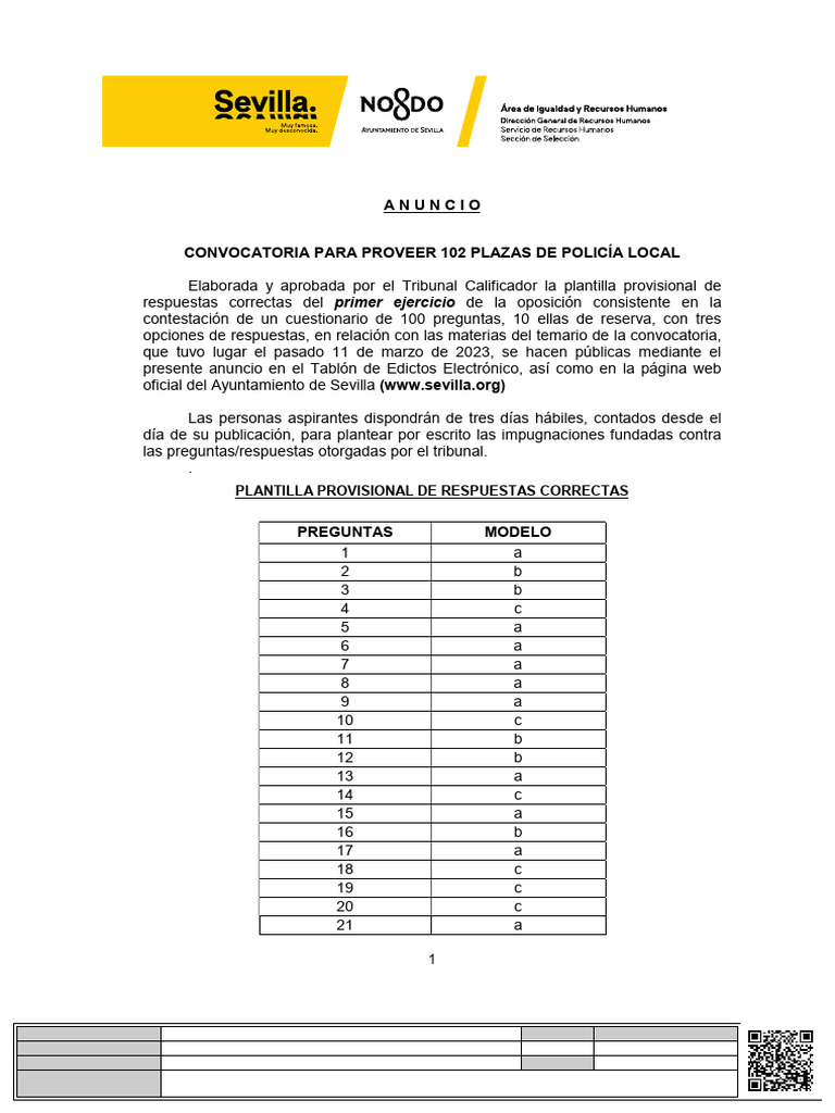 17-anuncio-plantilla-provisional-primer-ejercicio | PDF