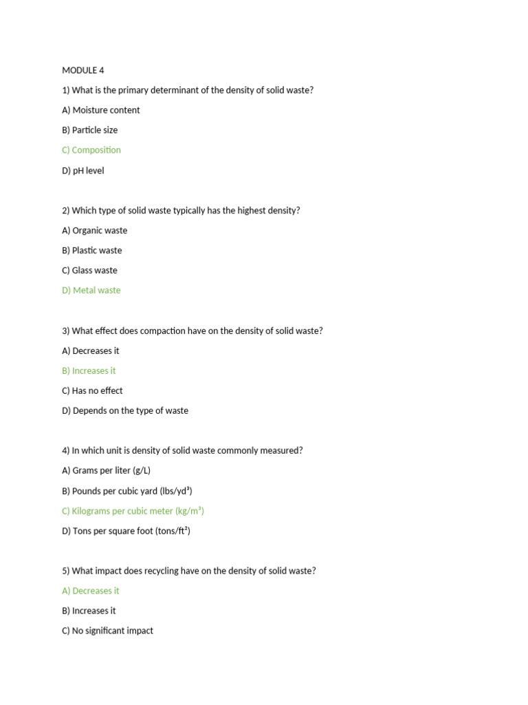 MODULE 4 MCQ( CSE,AIML,ISE,ECE) (1) | PDF | Electronic Waste | Waste