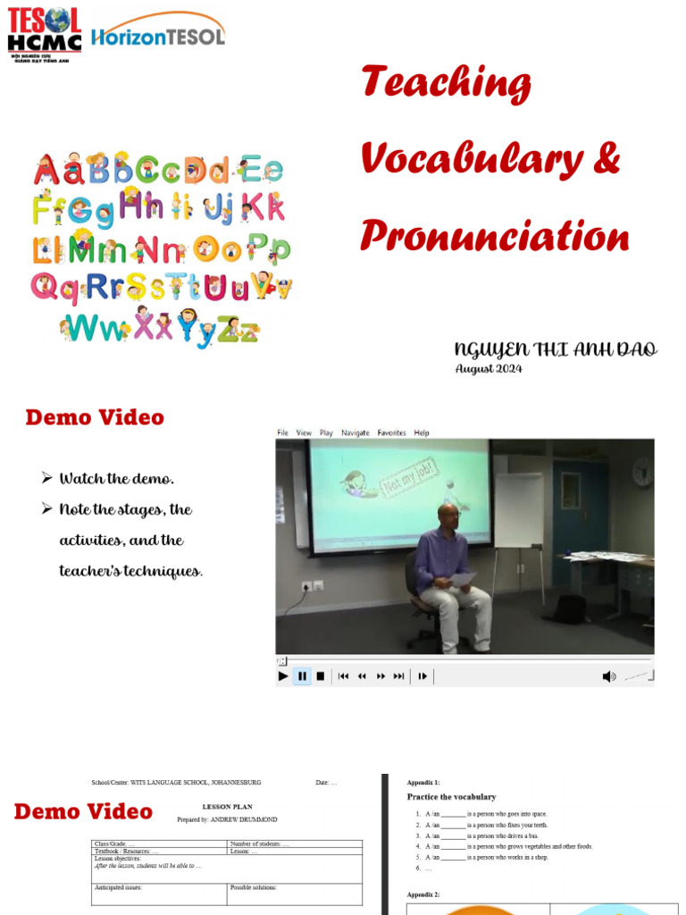 Vocabulary & Pronunciation Teaching | PDF