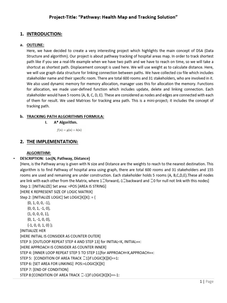 DSA Report: Hospital Area Tracker by Abdullah Mohsin | PDF | Algorithms ...