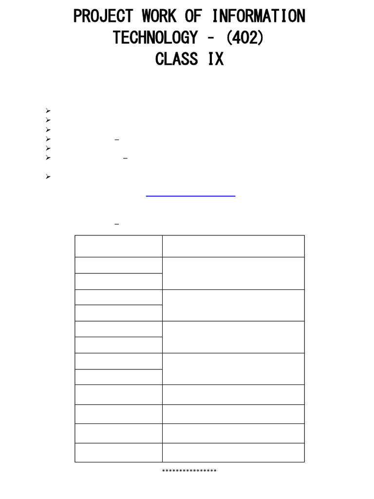 Ix It Project Work 1 | PDF