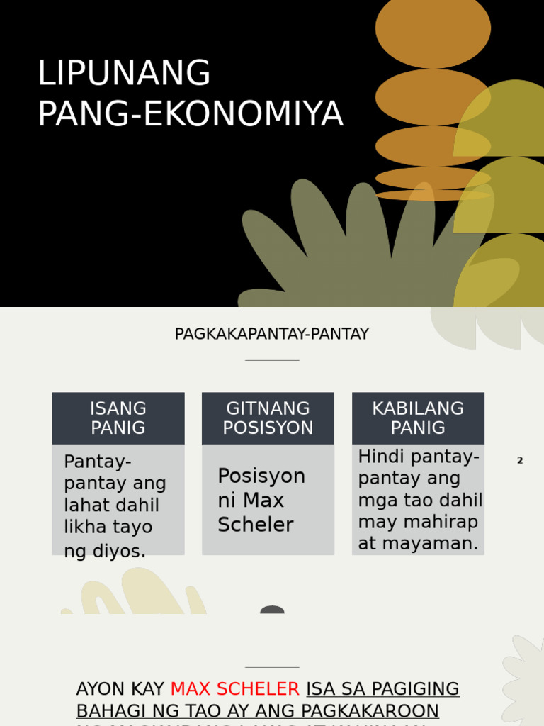 LIPUNANG PANG-EKONOMIYA | PDF