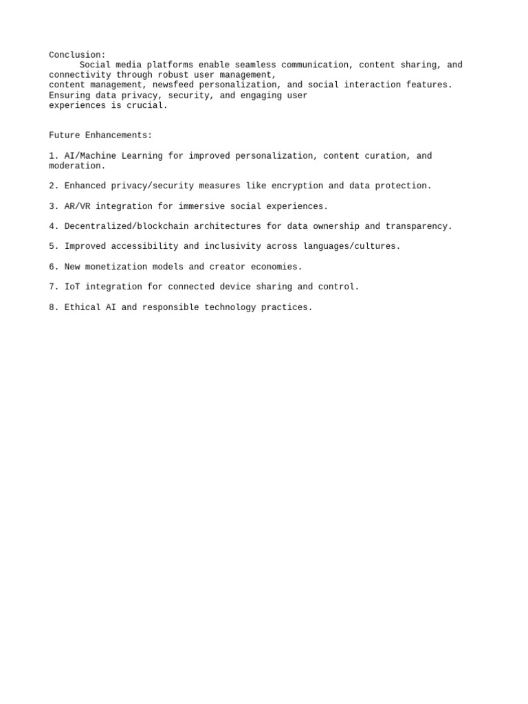 Conclusion & Future Enhancement | PDF