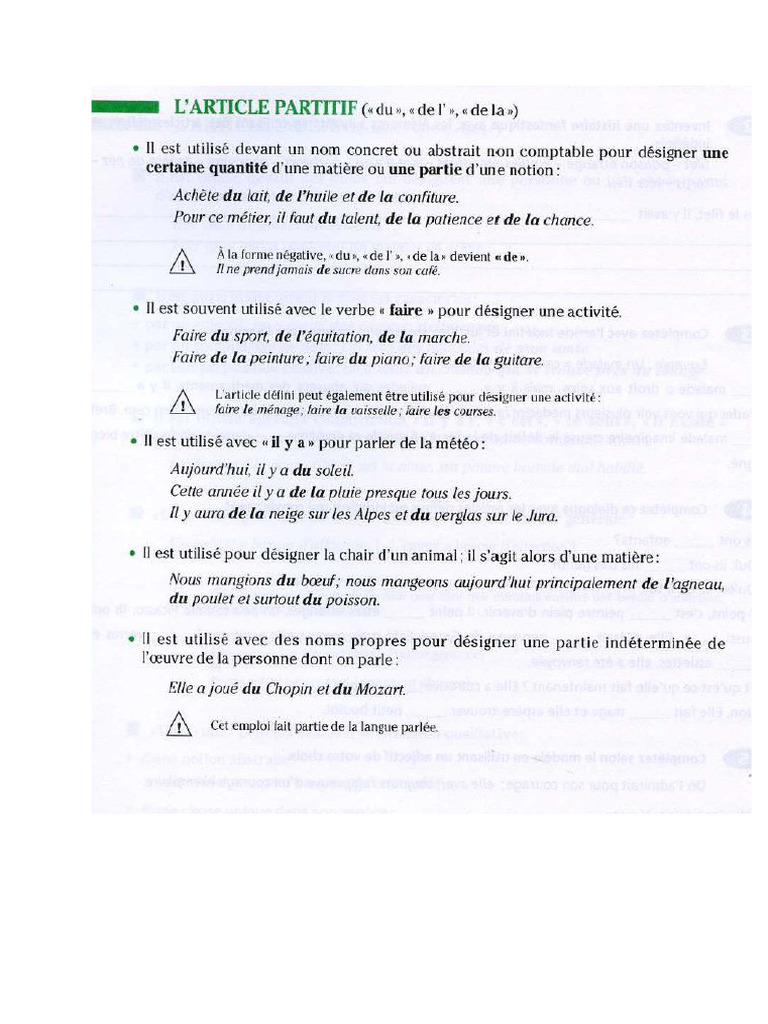 l'article partitif | PDF