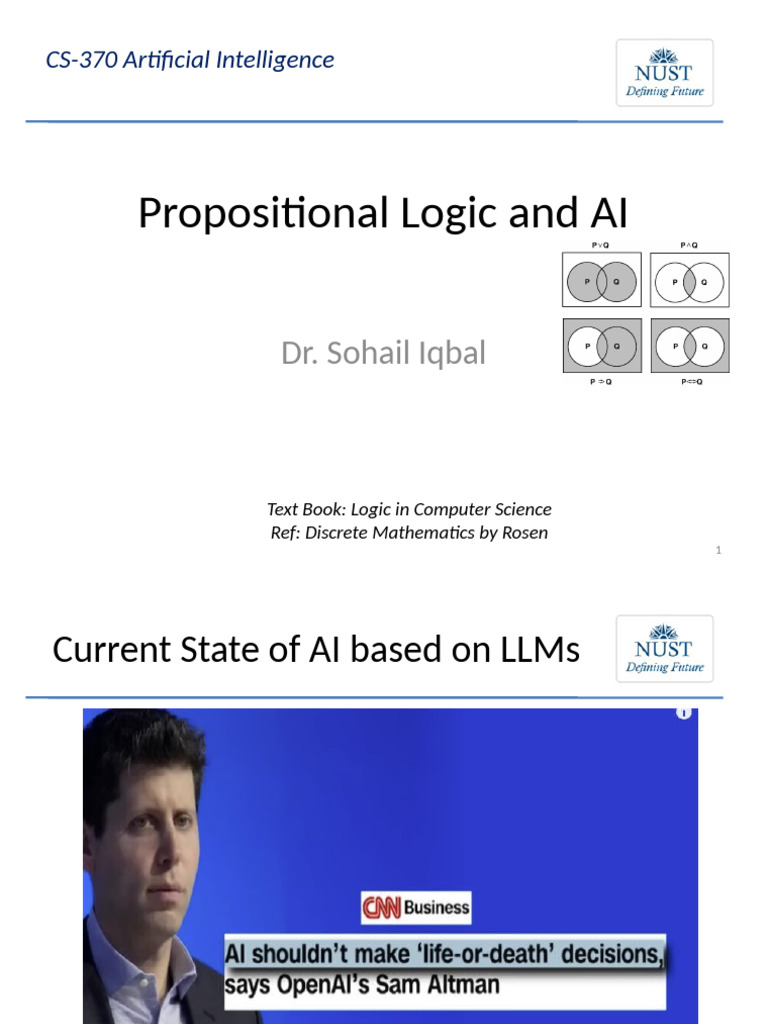 16 Propositional Logic and AI | PDF | Logic | Artificial Intelligence