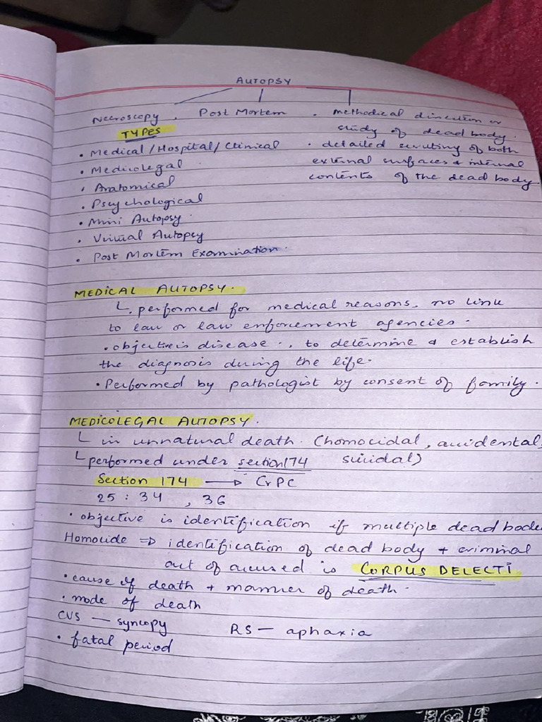 MBBS Forensic UHS Autopsy Notes | PDF