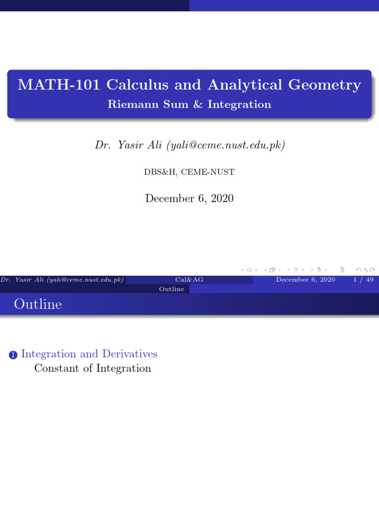 Riemann Sum and Integration | PDF | Integral | Area