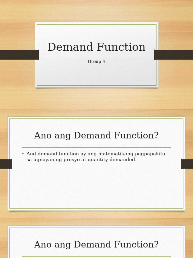 Demand Function | PDF