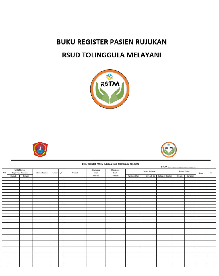 5.10.2 BUKU REGISTER PASIEN RUJUKAN RSUD TOLINGGULA MELAYANI | PDF