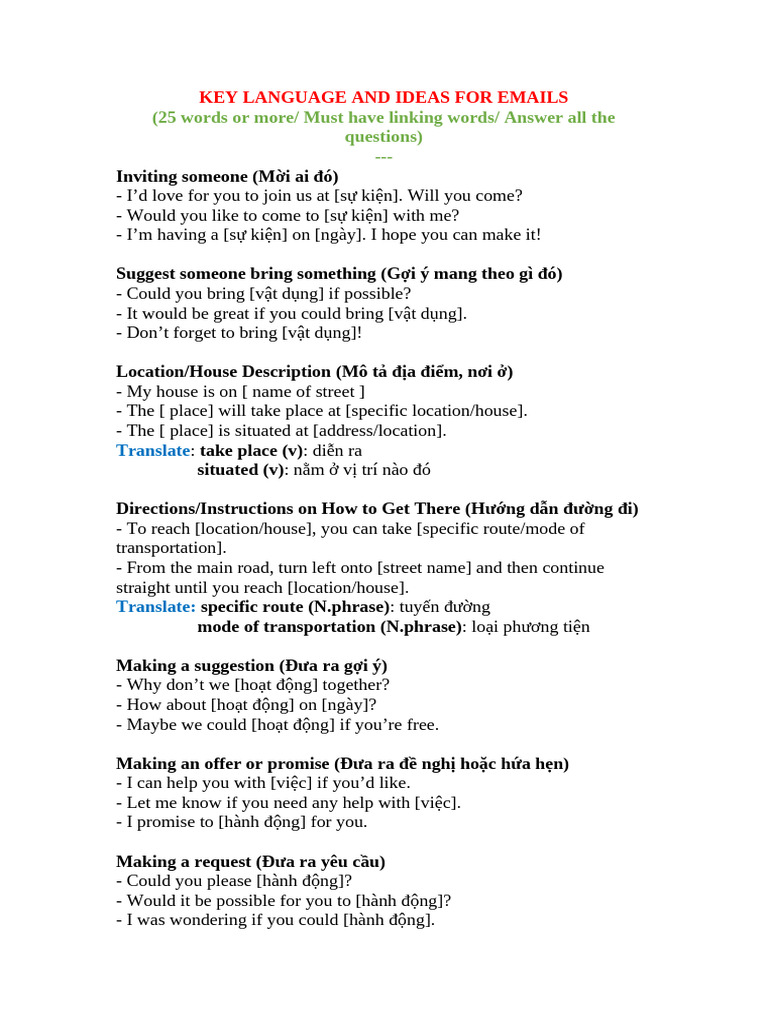 Review Write An Email A Story KET | PDF