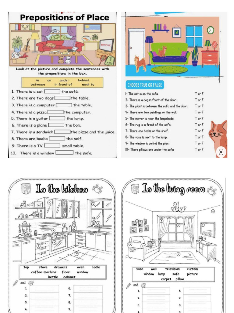 my house worksheet | PDF