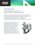 Nokia Wavence: Ultra-Broadband Transceiver Single - (ETSI/ANSI) | PDF | Computer Network | Nokia