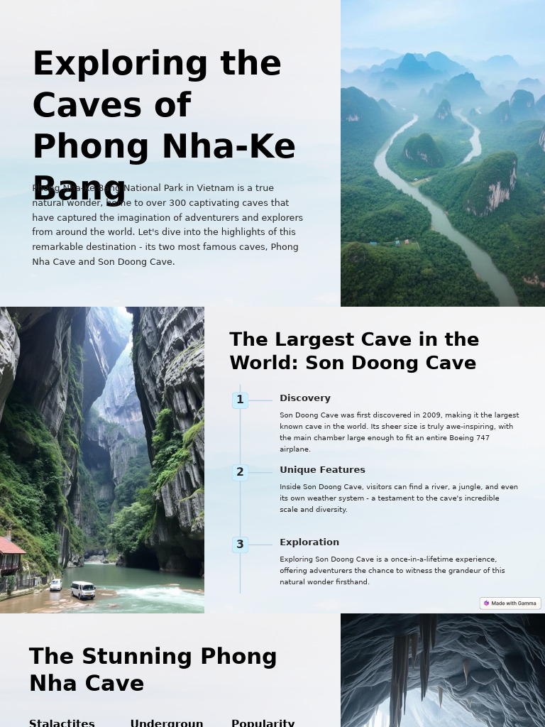 Exploring The Caves of Phong Nha Ke Bang | PDF