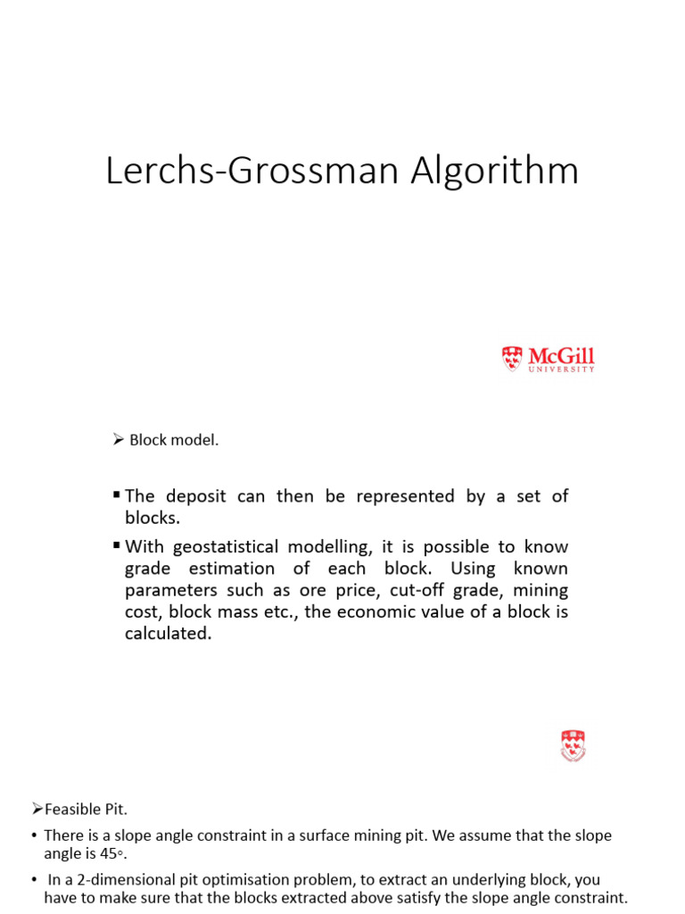 4.3. Lerchs-Grossman Algorithm1 | PDF | Mathematical Optimization ...