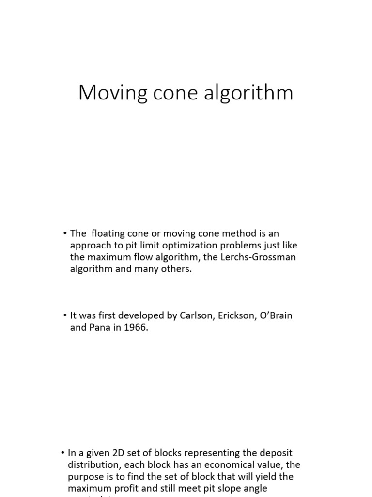 4.1. Moving Cone Algorithm | PDF | Mathematical Optimization ...