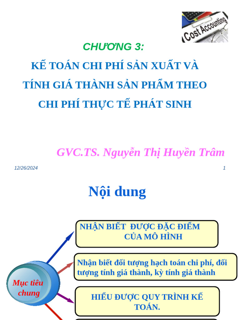 Chuong 3- Tinh Gia Thanh Theo Cptt - Phần 1 | PDF