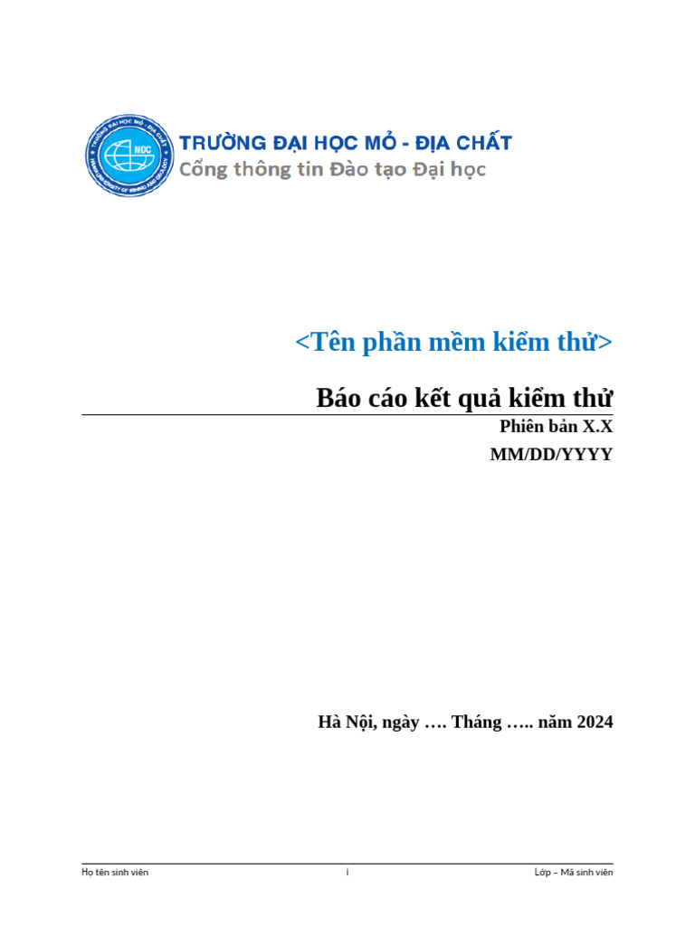 Test_Report_Template | PDF