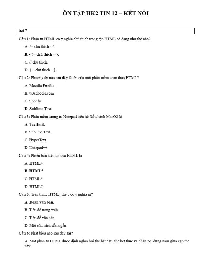 ON TAP HK1 TIN 12 | PDF