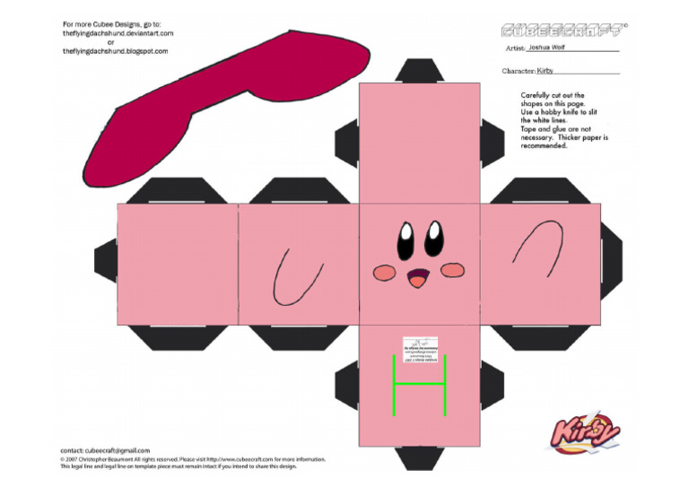 Kirby Paper Toy Paper Craft | PDF