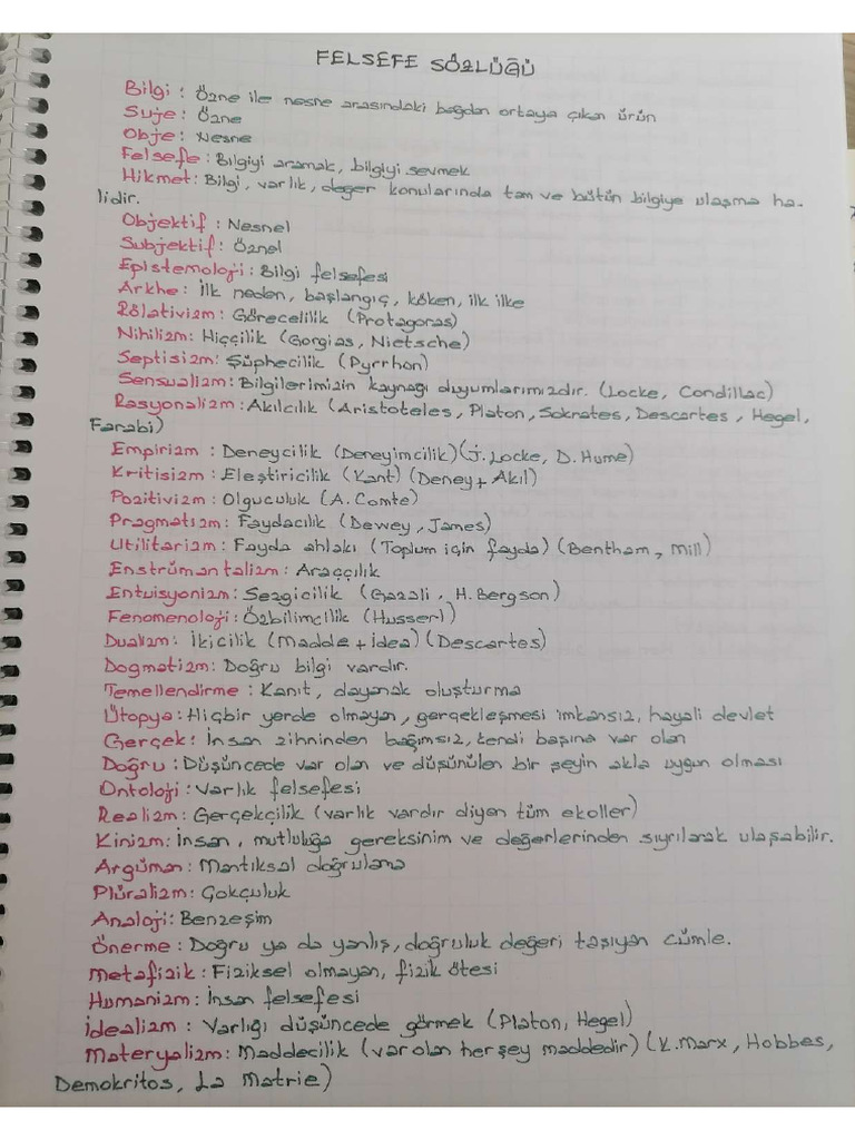 felsefe kavramlar | PDF