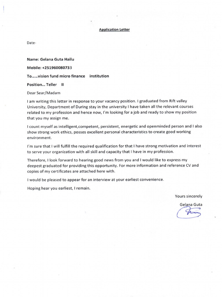 Vacancy Format | PDF