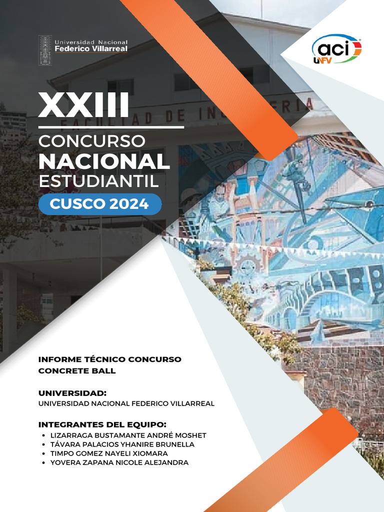 INFORME ACI UNFV-ACI CONCRETE BALL 2024 | PDF | Hormigón | Cemento
