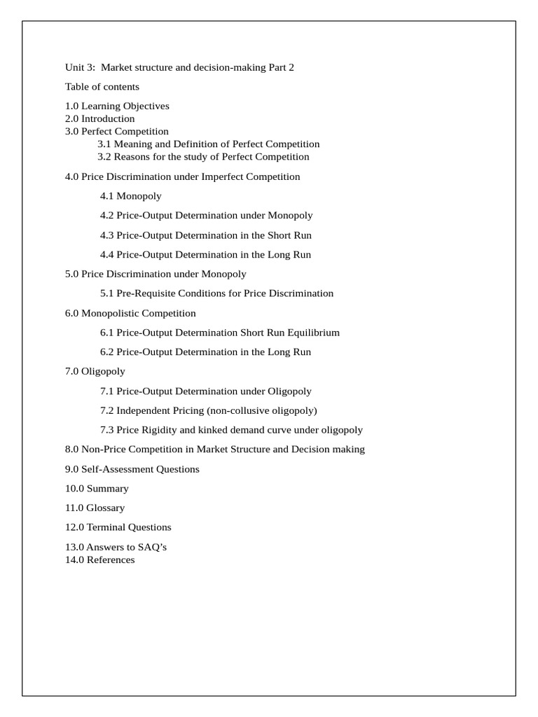 Mamagerial Economics Unit 3 | PDF | Monopoly | Oligopoly