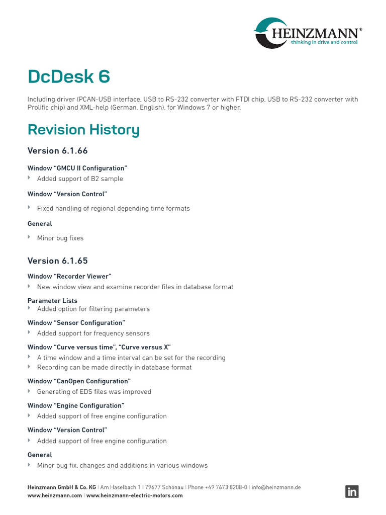 LAY DcDesk-6 Revision-History Version 6.1.66 0424 | PDF | Parameter (Computer Programming ...