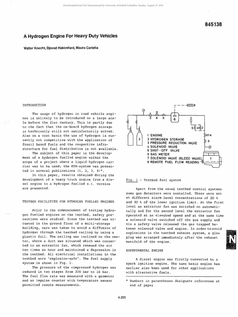 A Hydrogen Engine For Heavy Duty Vehicles | PDF | Engines | Diesel Engine