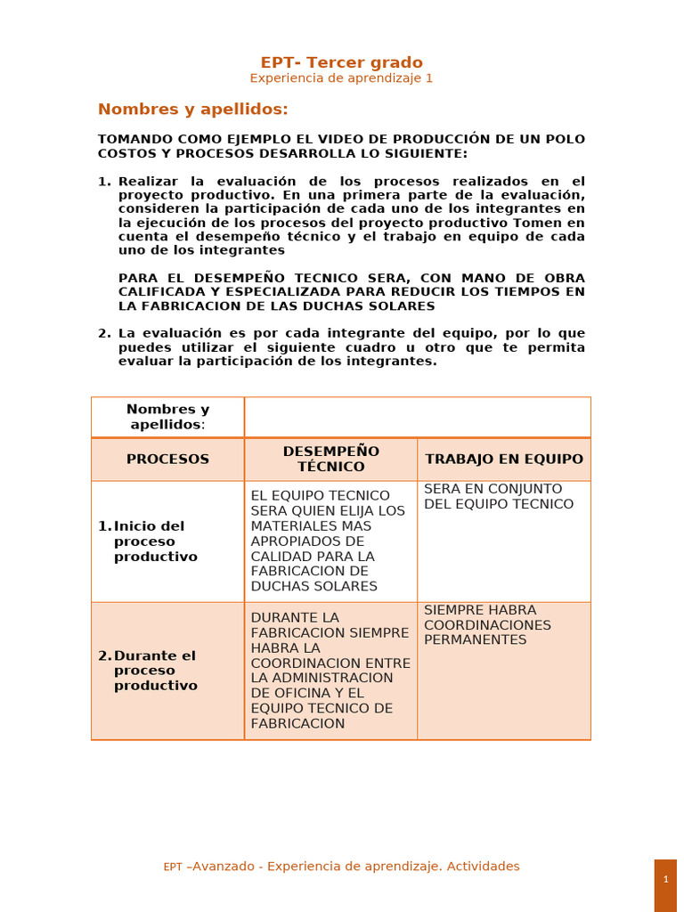 4PP Actividad Ept3 | PDF | Evaluación