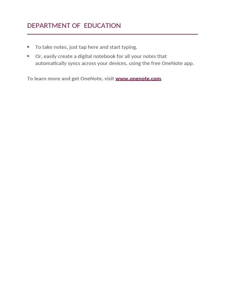 Department of Education | PDF