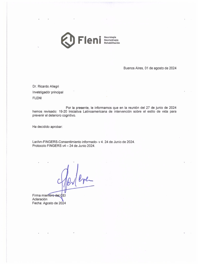 Aprobación Protocolo y FCI Extensión AGO 2024 | PDF